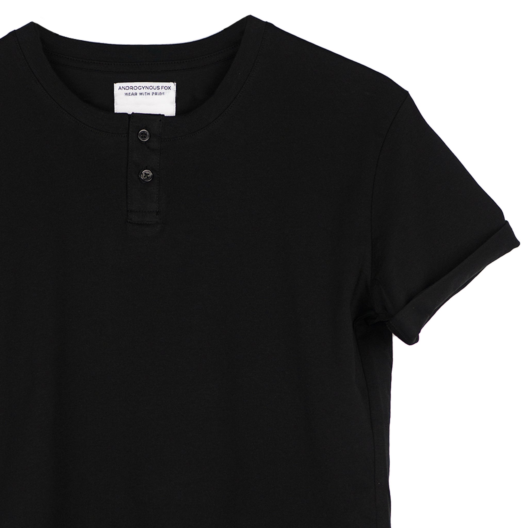 Mid-Length Henley — Gender Neutral Androgynous Shirt – Androgynous Fox